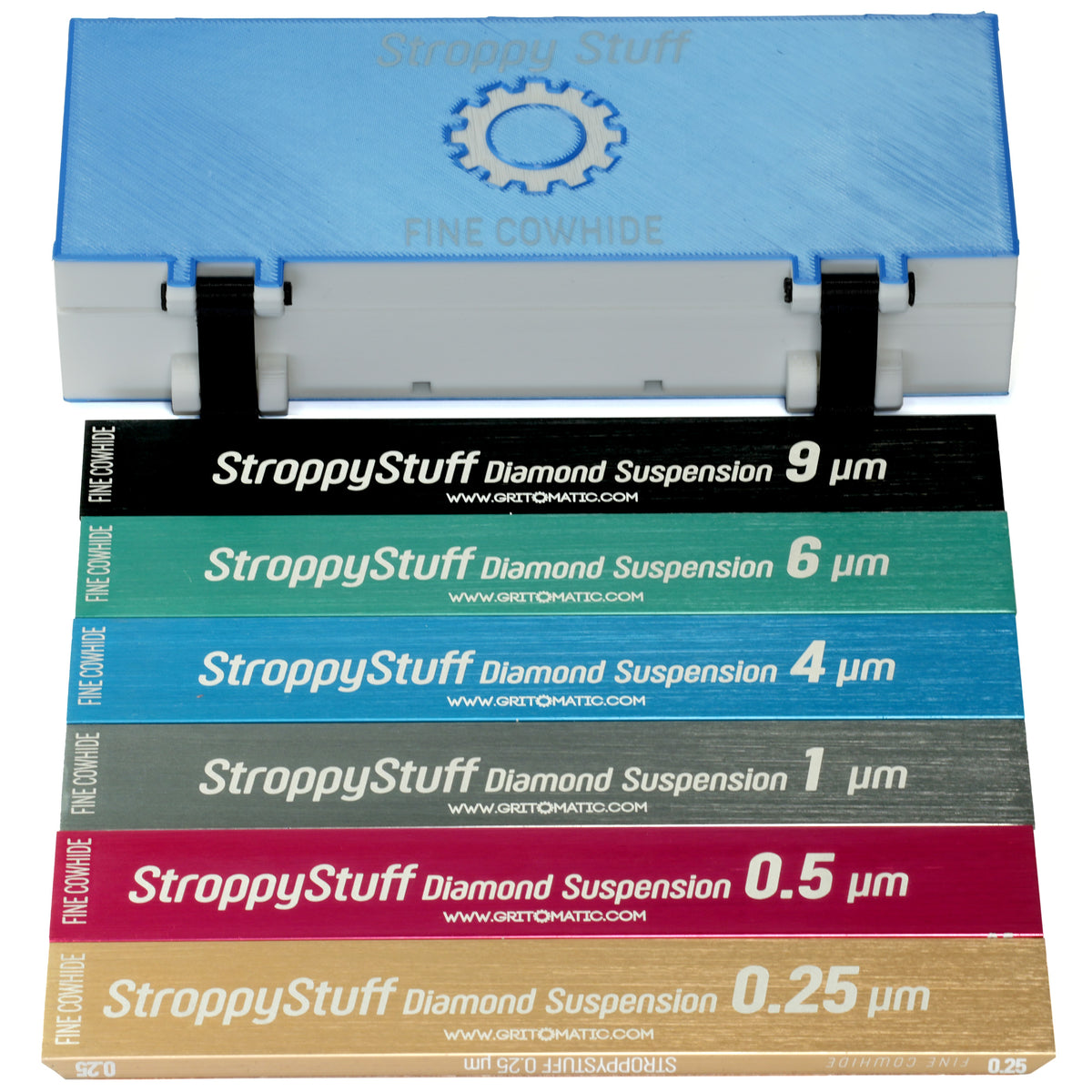 Multi-Color Strop Set - Fine Cowhide Leather for StroppyStuff [6" x 1" – Gritomatic